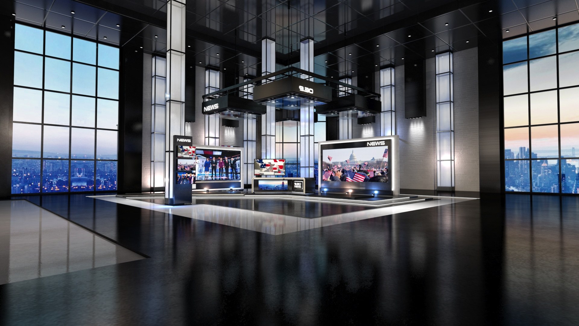 3D Virtual Set News Studio - TurboSquid 1487494