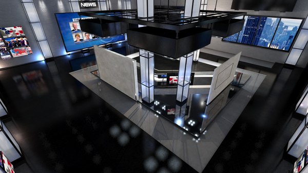 3D virtual set news studio - TurboSquid 1487494