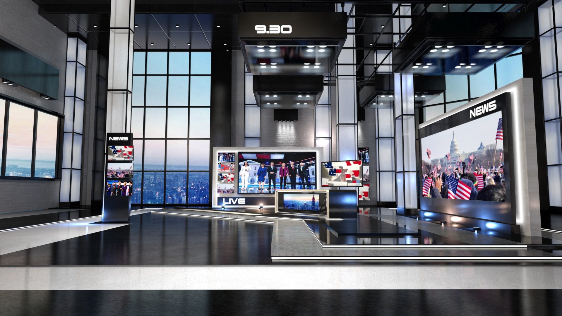 3D Virtual Set News Studio - TurboSquid 1487494