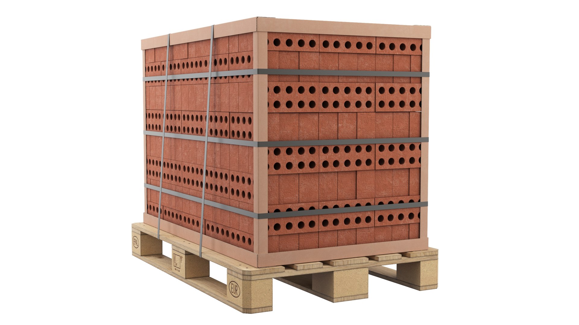 Red Brick Pallet 3D Model - TurboSquid 2013328