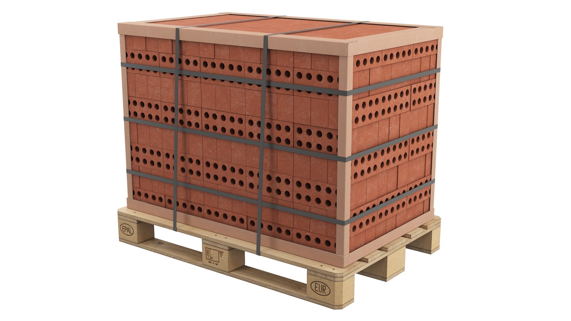 Red Brick Pallet 3D Model - TurboSquid 2013328