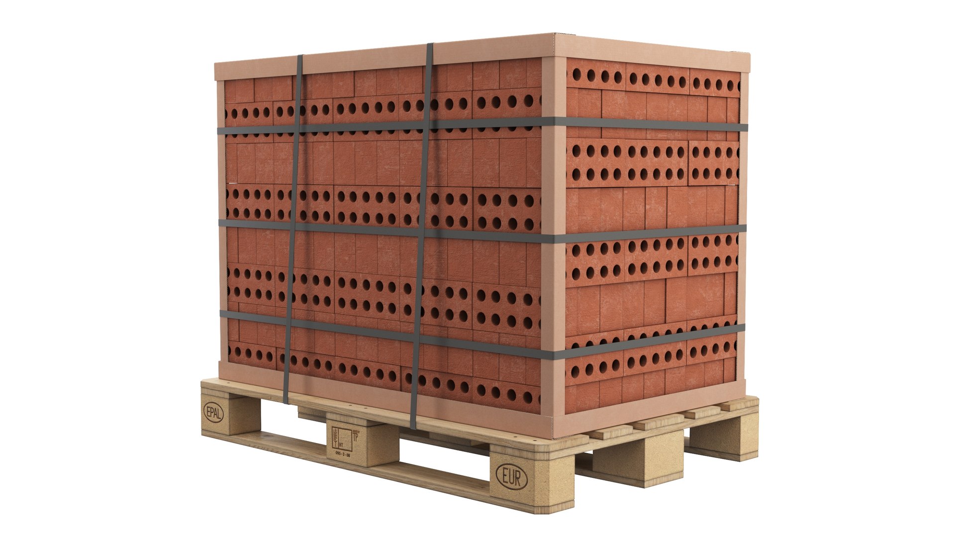 Red Brick Pallet 3D Model - TurboSquid 2013328
