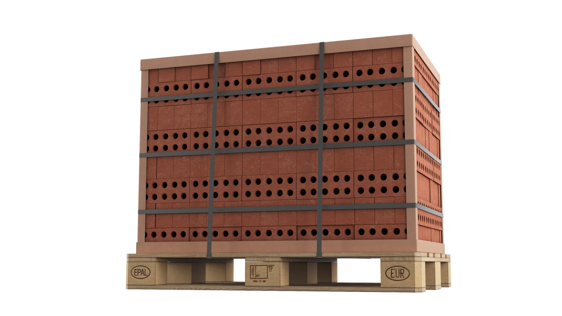 Red Brick Pallet 3D Model - TurboSquid 2013328