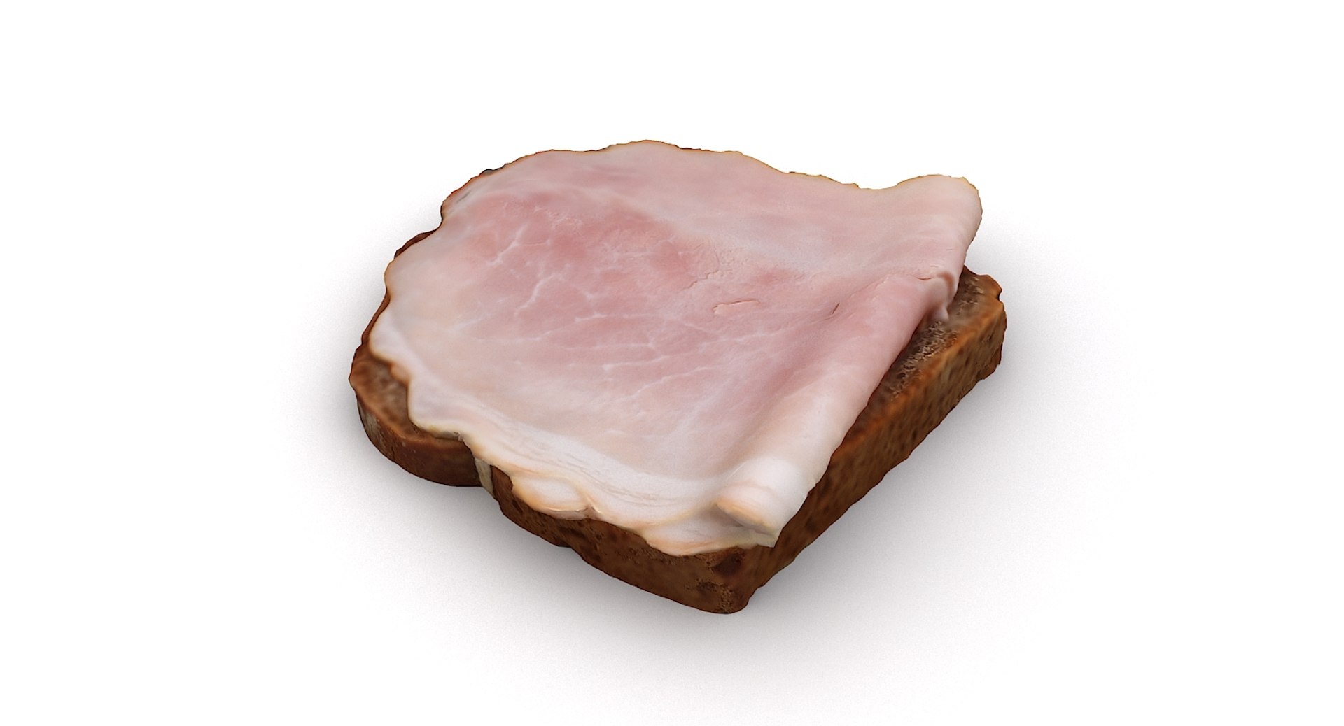 3D Scan Ham Bread Model - TurboSquid 1235105