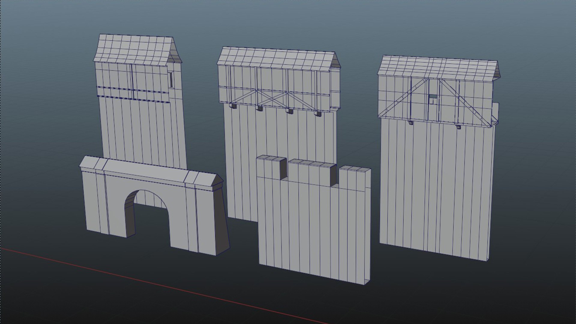 Medieval Castle Assets 3D Model - TurboSquid 2290789