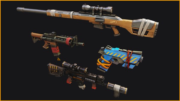 3D Stylized Weapon Pack model - TurboSquid 1869399