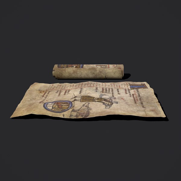 3D model November Manuscript Page and Scroll - TurboSquid 1748353