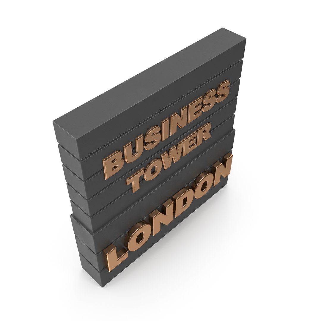 3D Model Wooden And White Metal Totem Sign With Building - TurboSquid ...