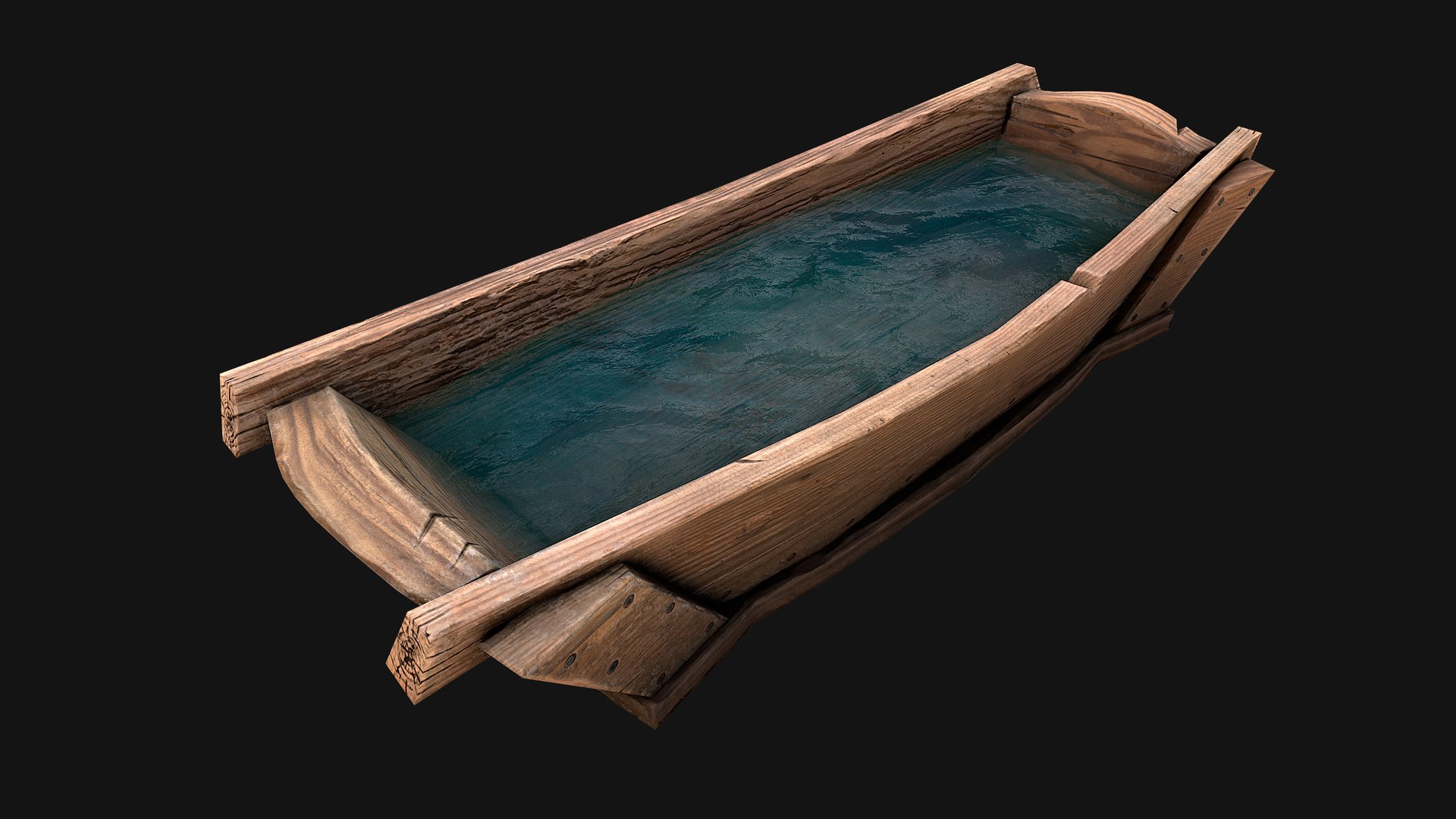 Medieval Trough With Water And Feed For Livestock 3D Model - TurboSquid ...