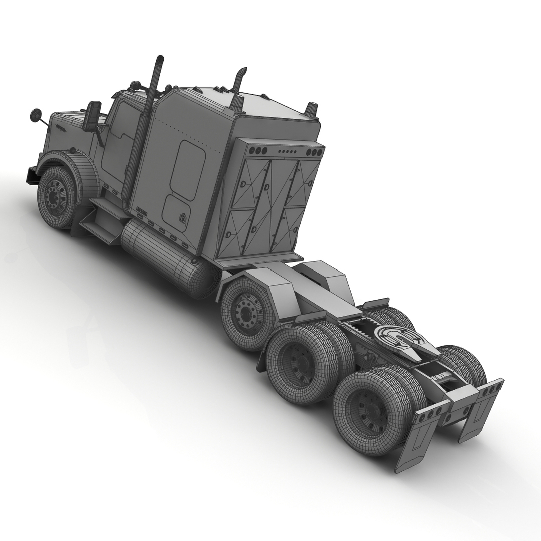 3d t800 truck heavy haul model