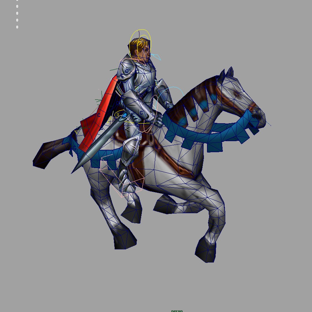 3d Horseman Mobile Knight Model