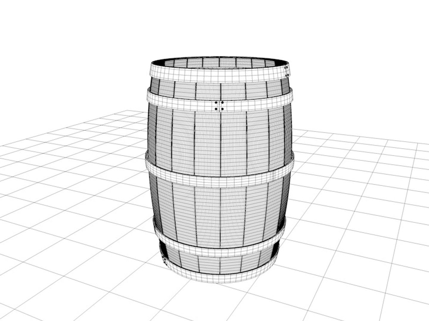 3d Model Of Medieval Barrel