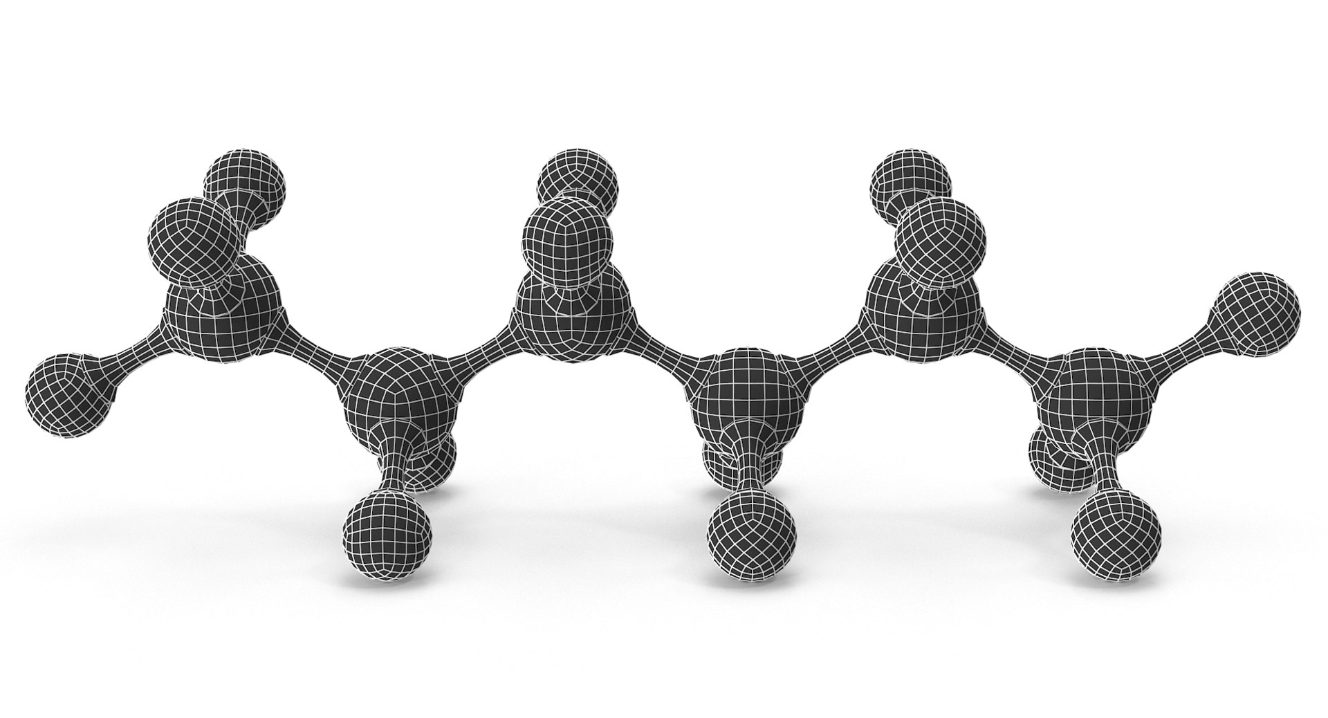 3D Hexane Molecular - TurboSquid 1278488