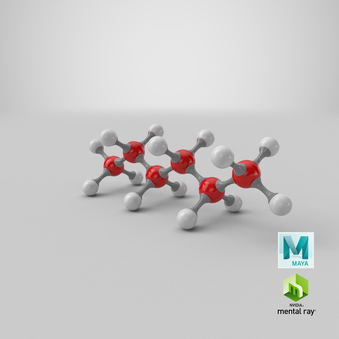 3D Hexane Molecular - TurboSquid 1278488