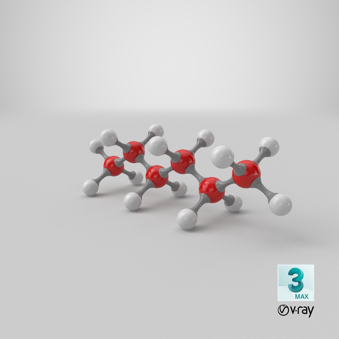 3D Hexane Molecular - TurboSquid 1278488