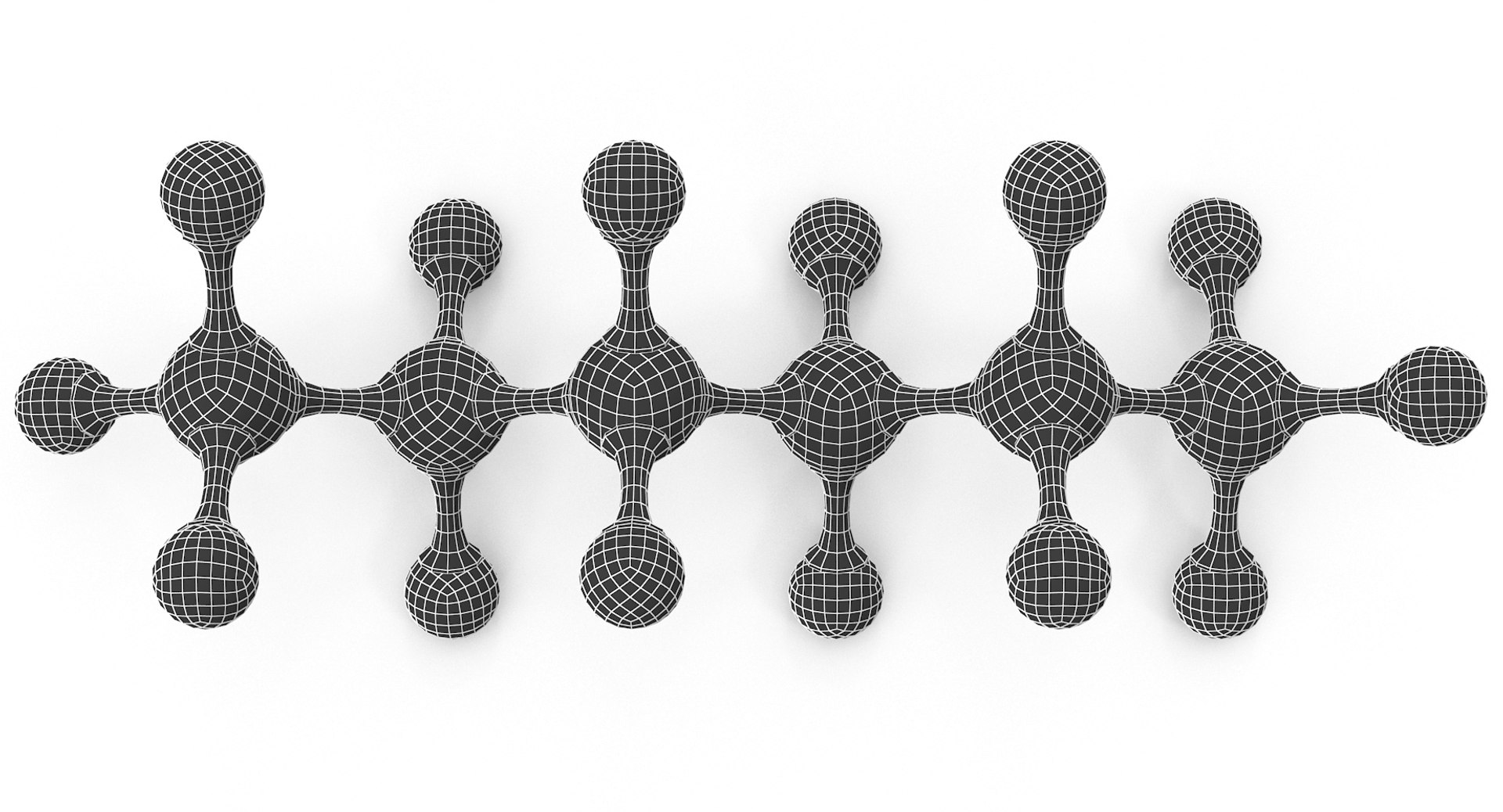 3D Hexane Molecular - TurboSquid 1278488