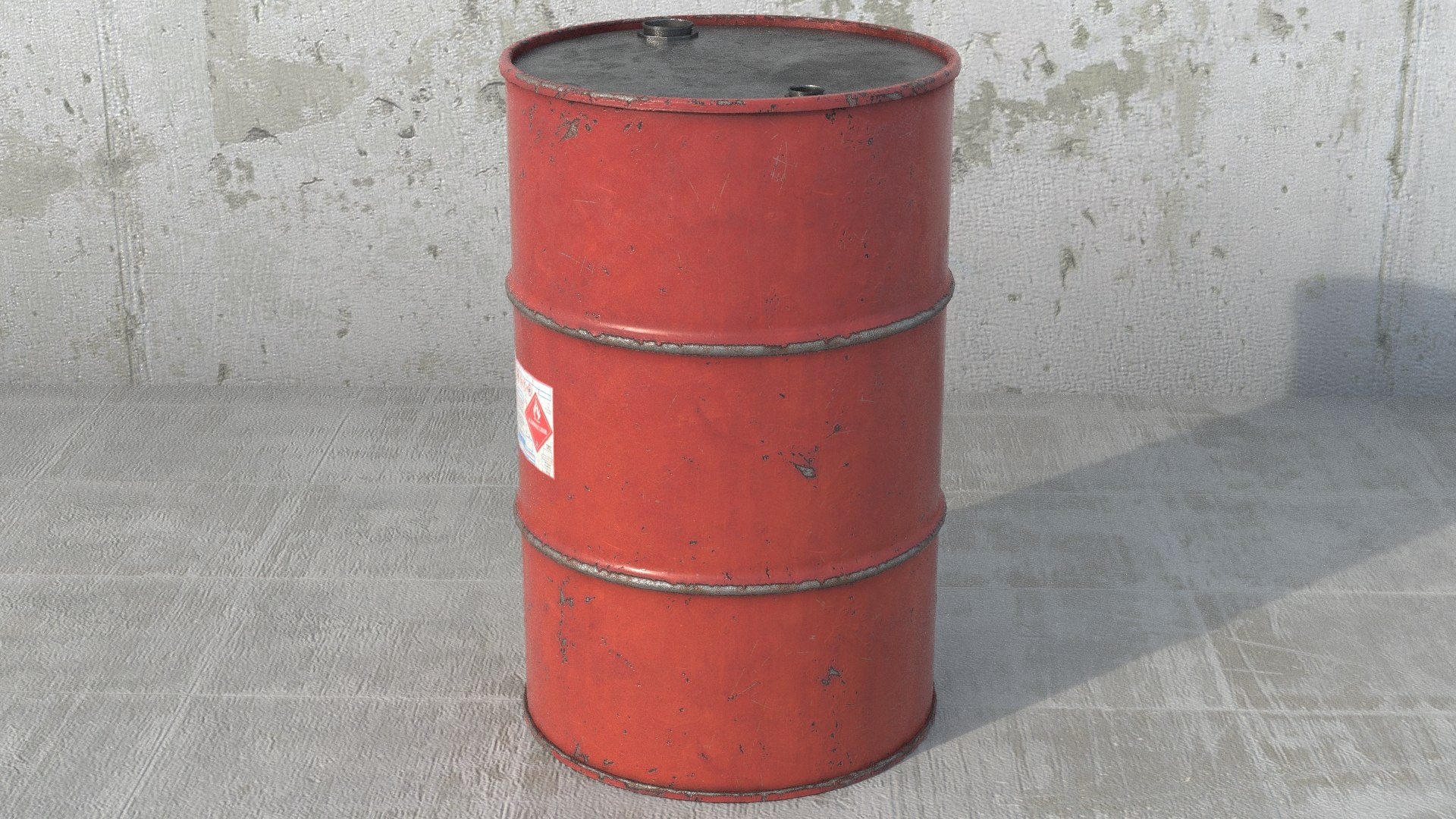 3D Model Oil Drum Red HD - TurboSquid 1904249