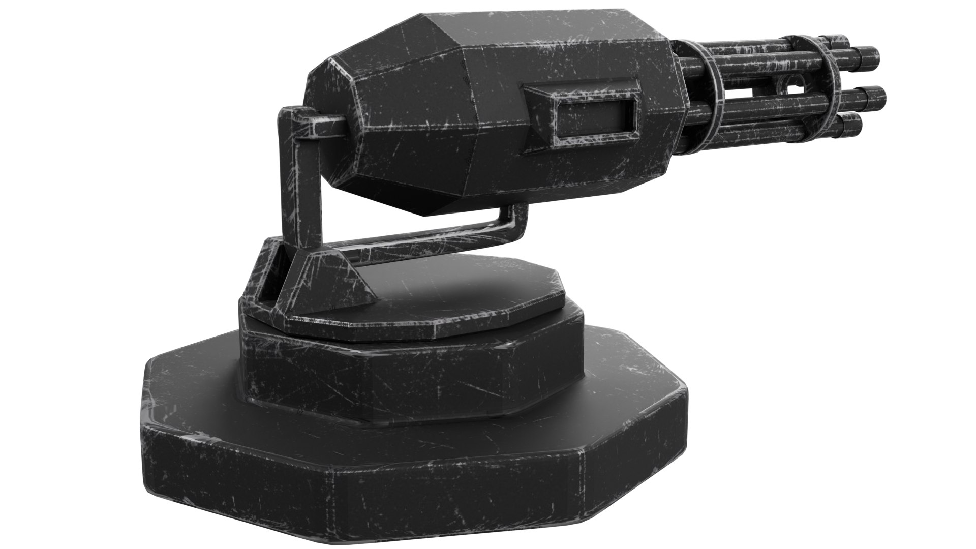 Minigun Turret 3D Model - TurboSquid 2421617
