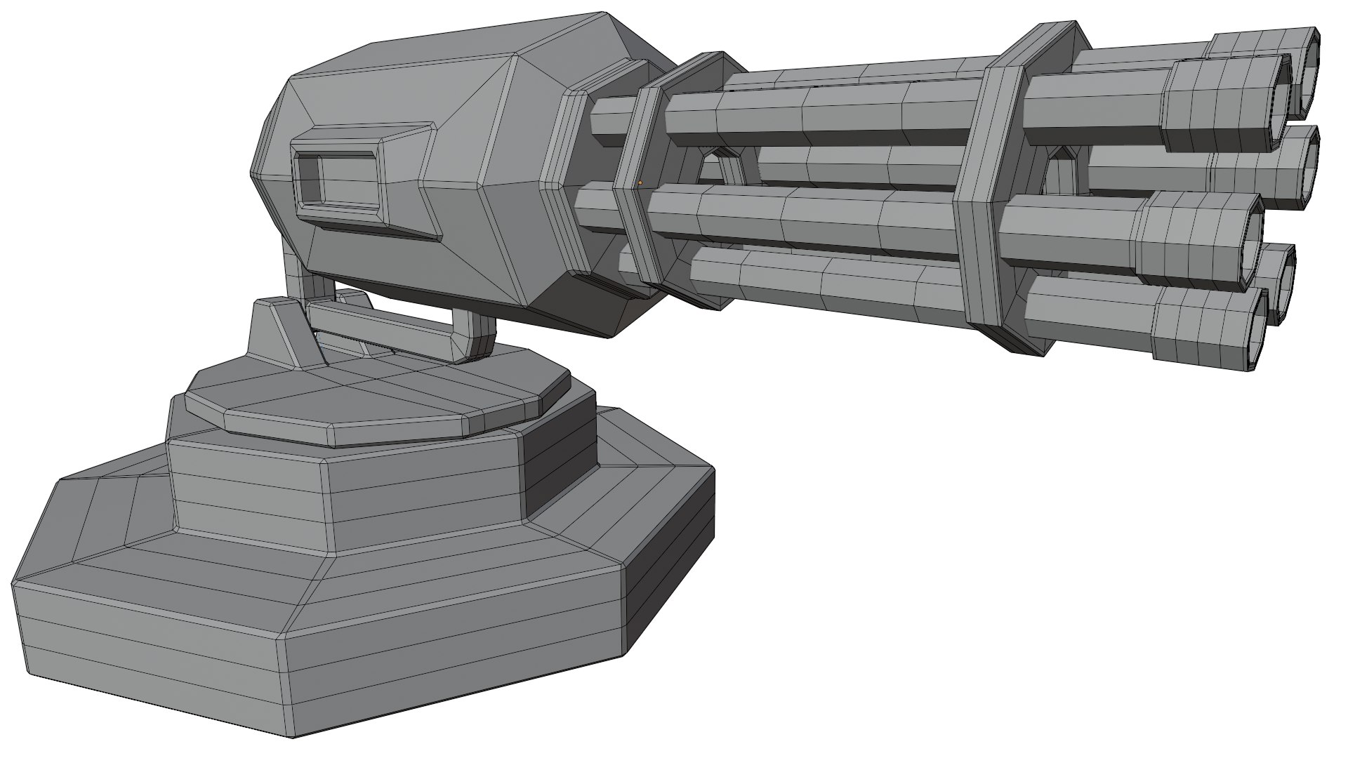 Minigun Turret 3D Model - TurboSquid 2421617