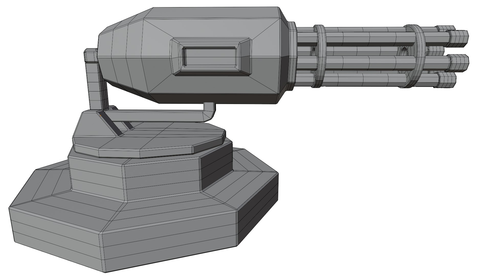 Minigun Turret 3D Model - TurboSquid 2421617