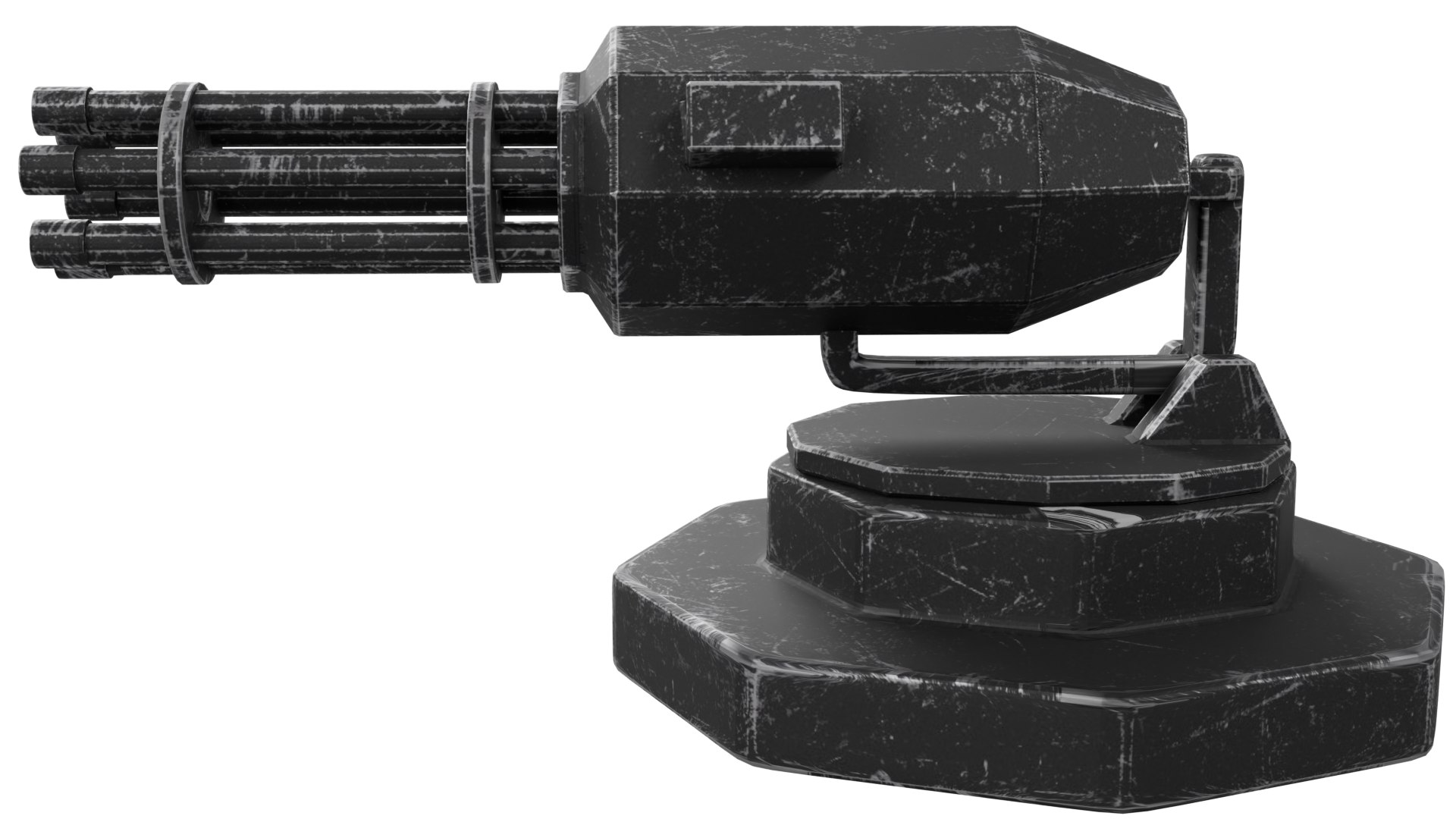 Minigun Turret 3D Model - TurboSquid 2421617