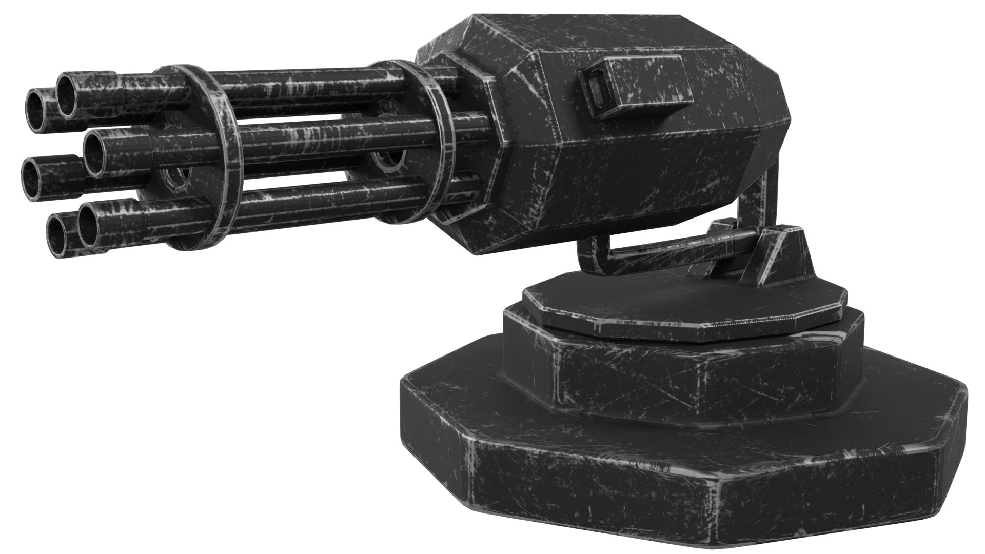 Minigun Turret 3D Model - TurboSquid 2421617