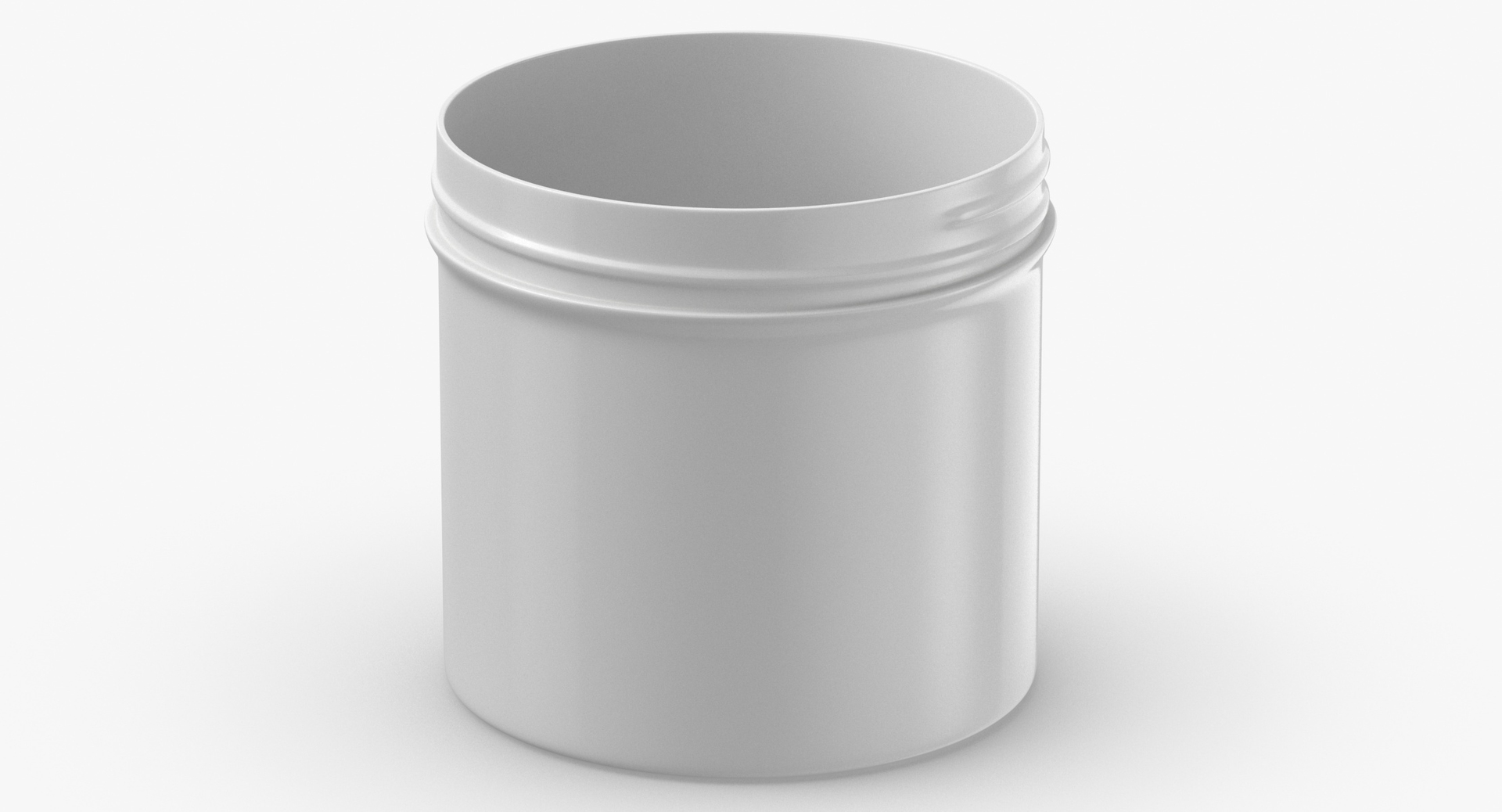 3D 12 Oz Wide Mouth Plastic Jars Collection Without Caps - 2 Models ...