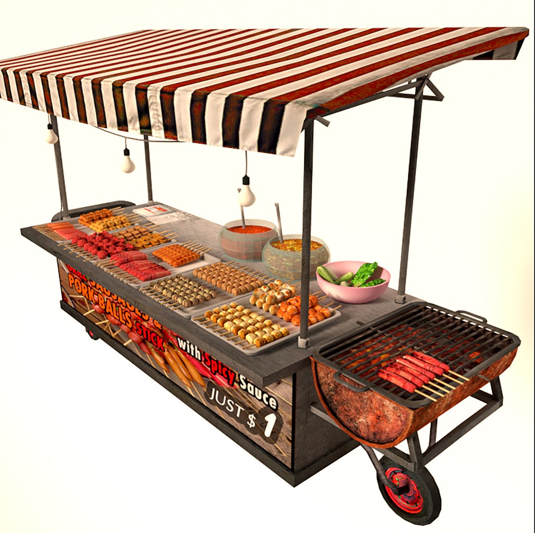 Free Avika Street Food Cart 3D Model - TurboSquid 1996935
