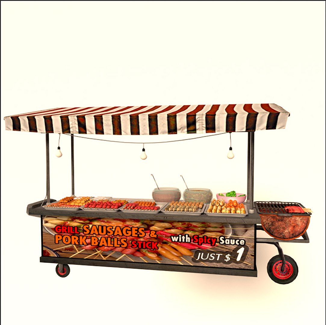 Free Avika Street Food Cart 3D Model - TurboSquid 1996935