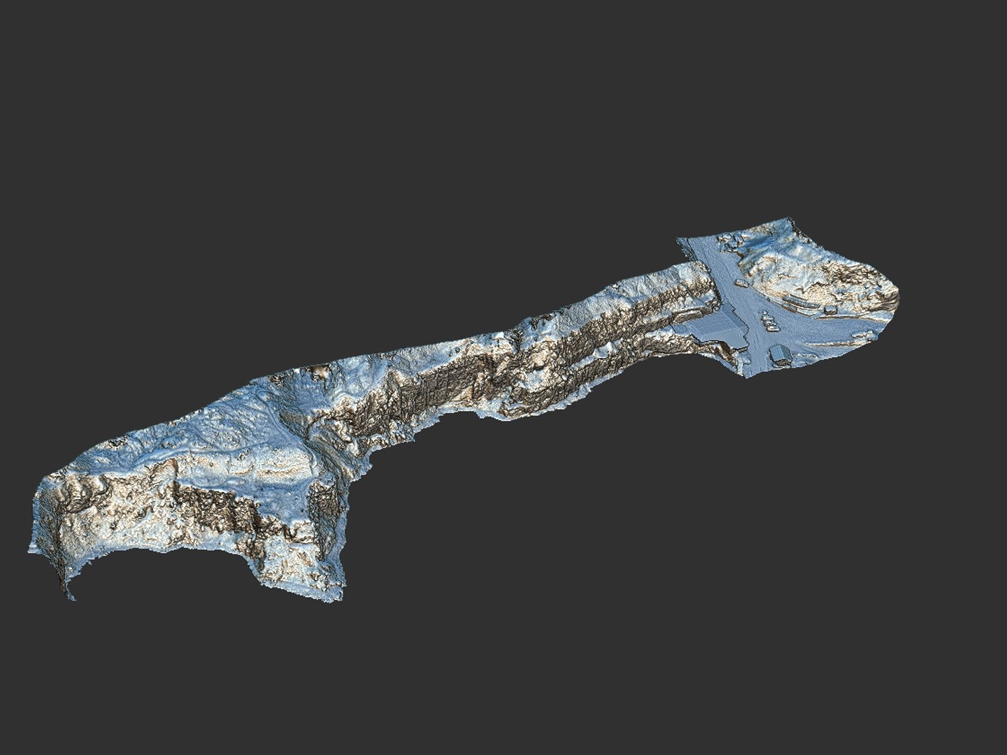 3D Mega Winter Cliff -quarry Model - TurboSquid 1253767