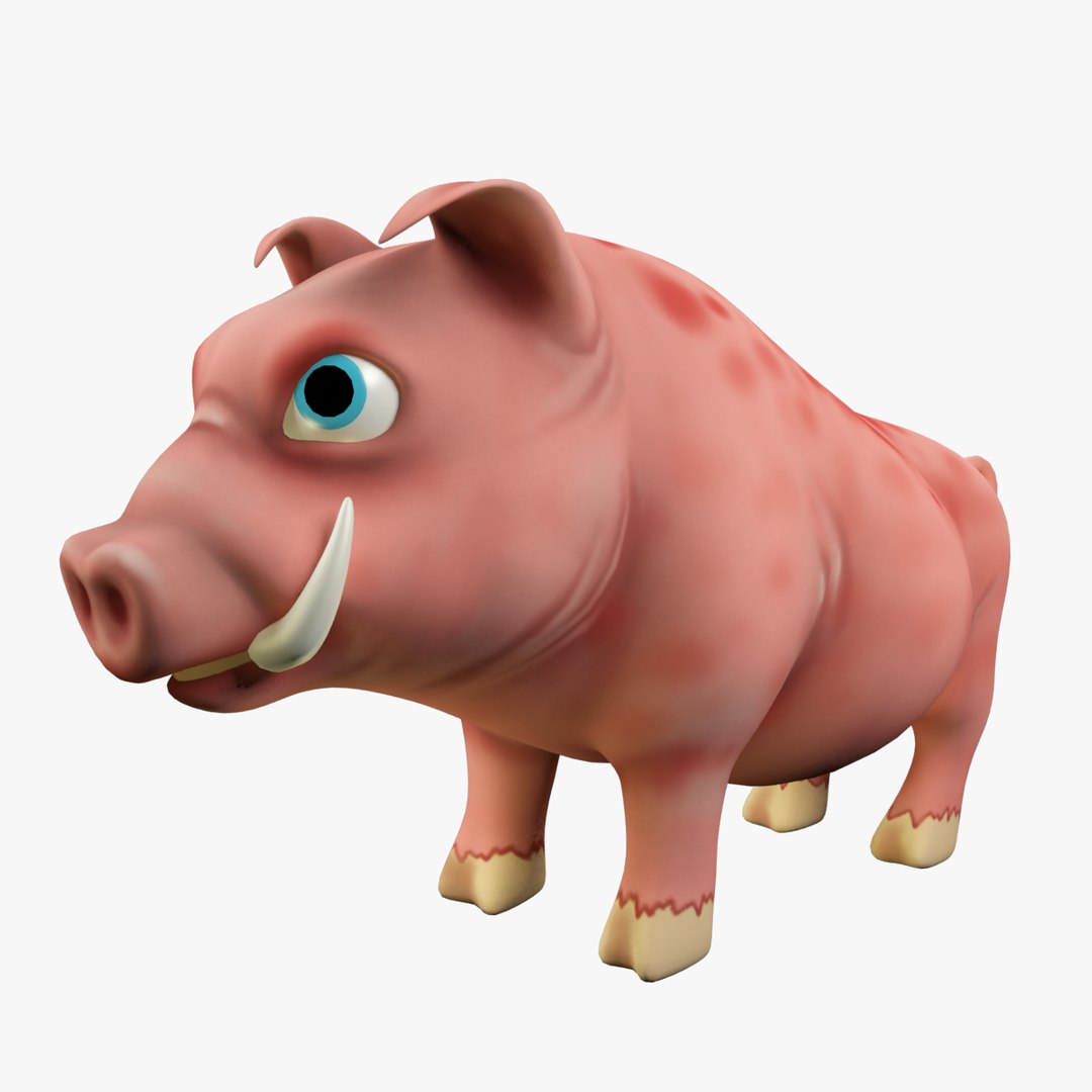 Cartoon Boar 3D - TurboSquid 1158492