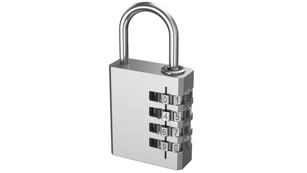 Three Silver Padlocks 3D model - TurboSquid 1863544