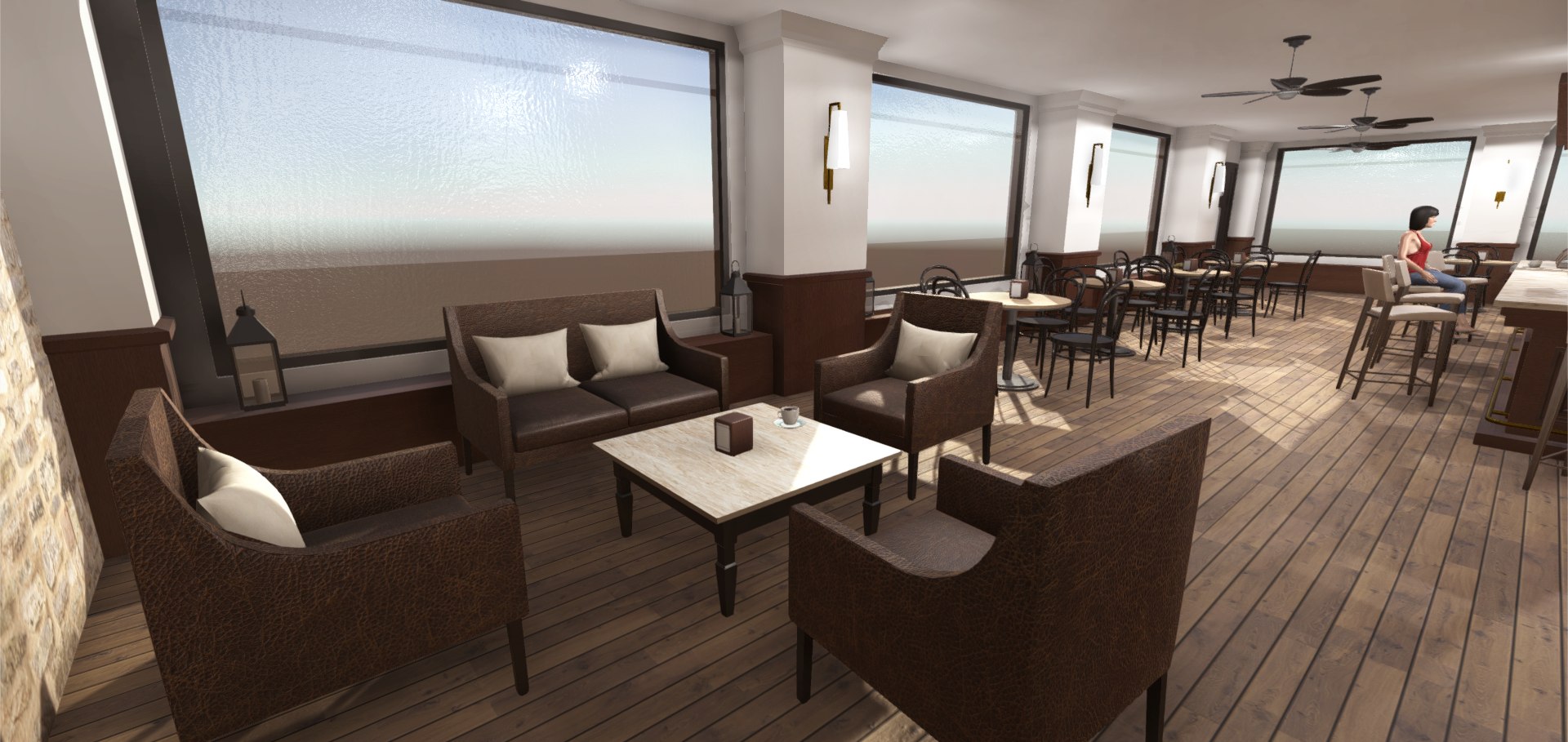 3d Interior Cafeteria Model