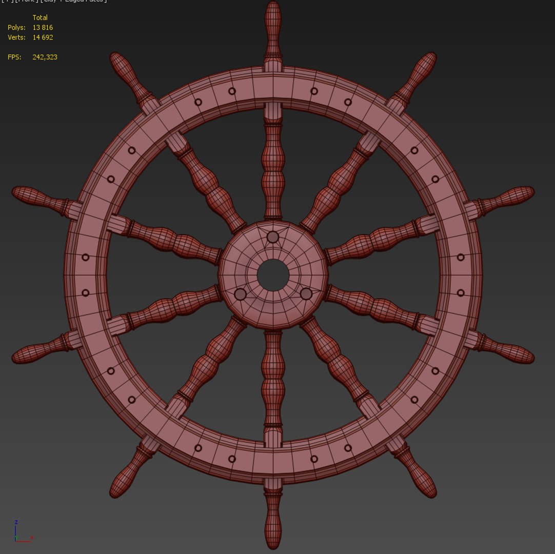 3D Model Hand Wheel Ships Pbr - TurboSquid 1286601