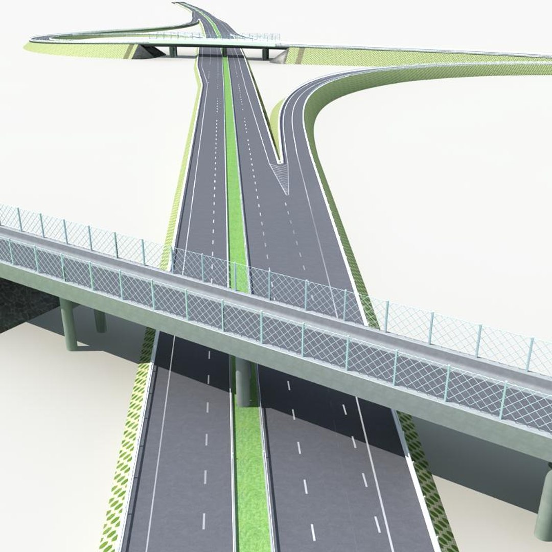 3d Highway Road Way Model