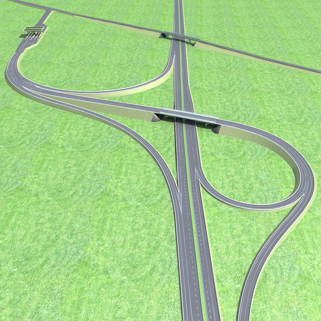 3d Highway Road Way Model