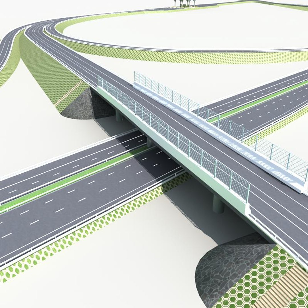 3d Highway Road Way Model