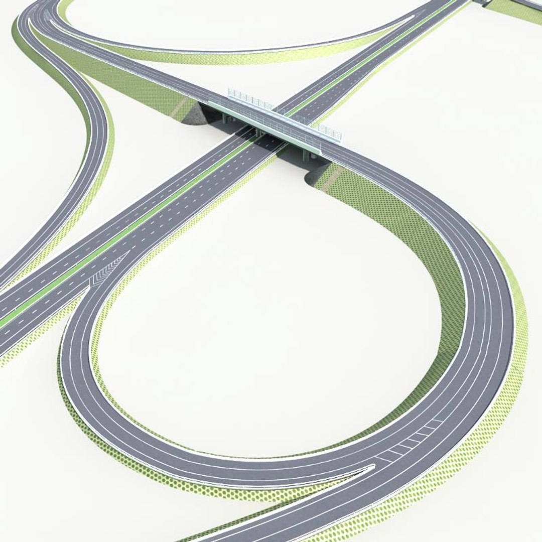 3d Highway Road Way Model