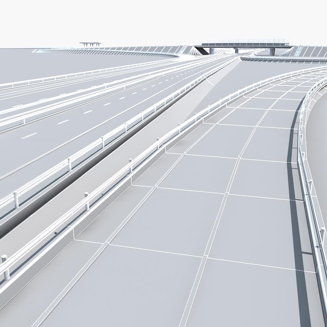 3d Highway Road Way Model