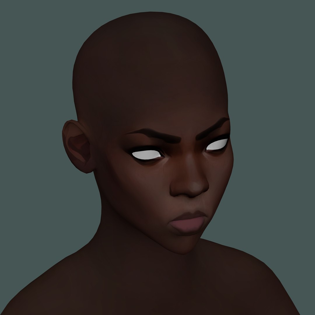Stylized Black Woman Character 3 Model - TurboSquid 2059917