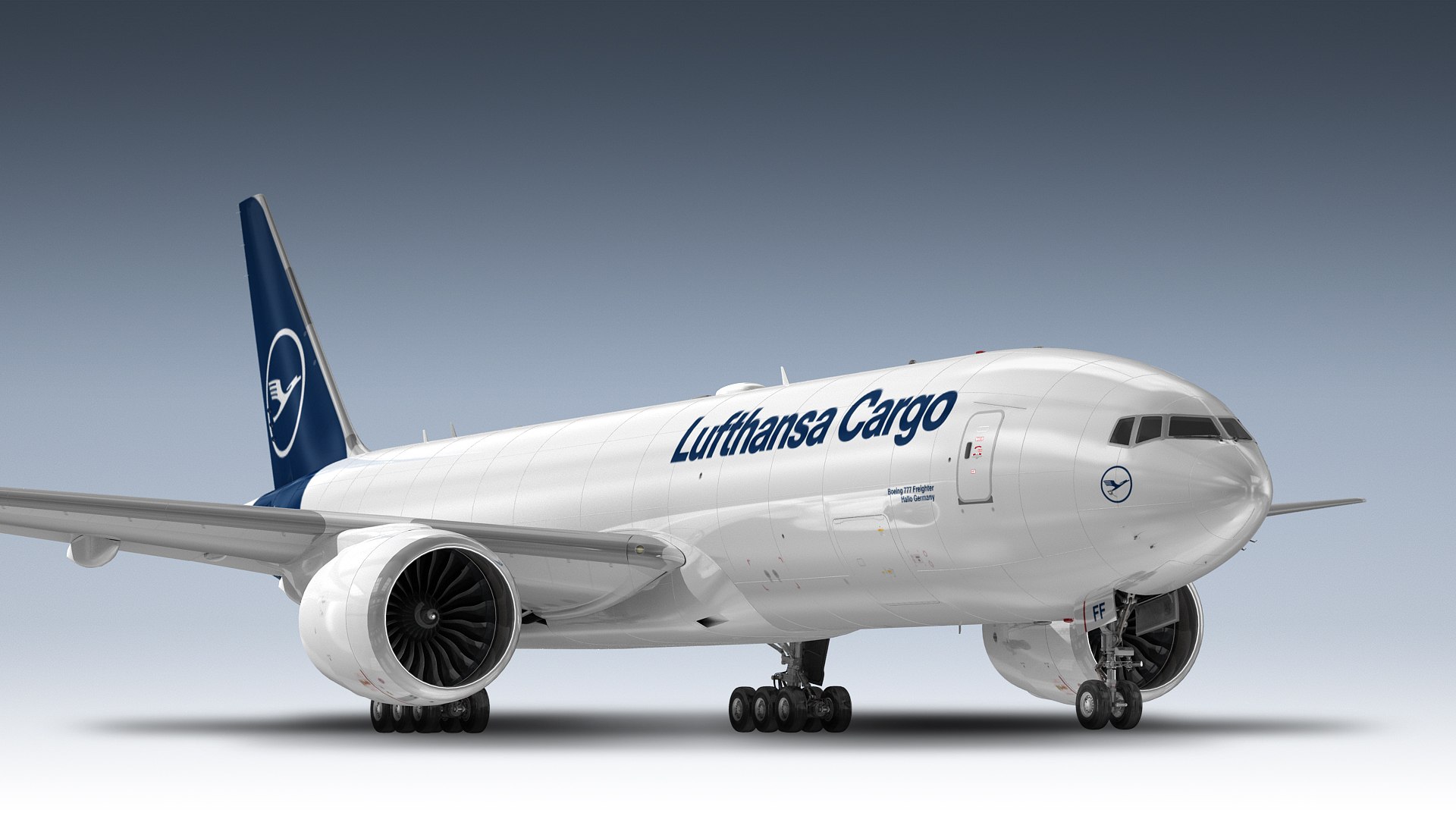 3D Model Boeing 777-F Lufthansa Cargo - TurboSquid 2170864