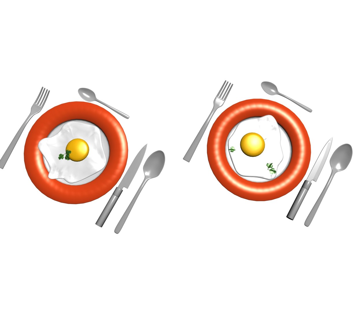 Fried egg model - TurboSquid 1448709