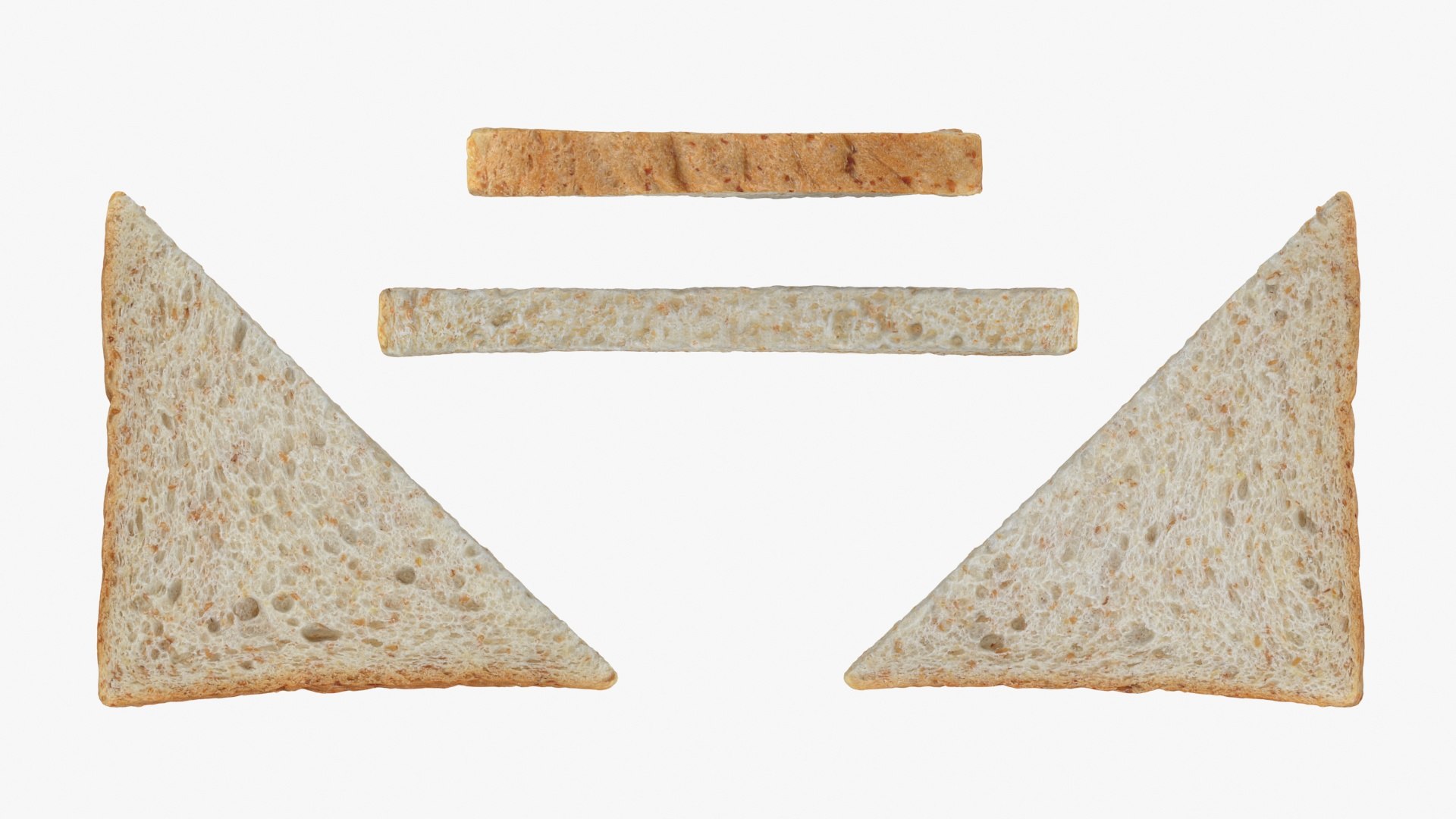 3D Bread Half Slice Collection - TurboSquid 2180553