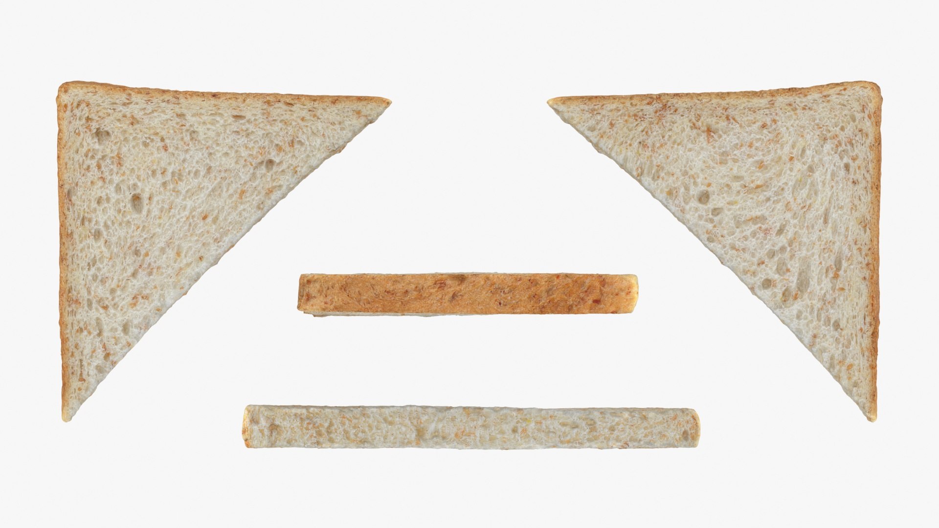 3D Bread Half Slice Collection - TurboSquid 2180553