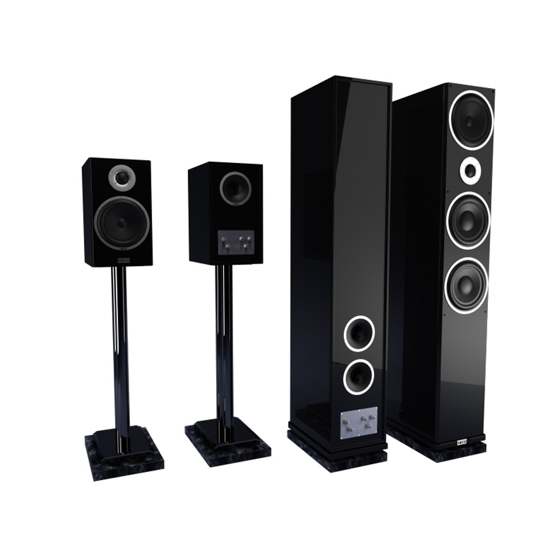 speakers heco metas set 3d model