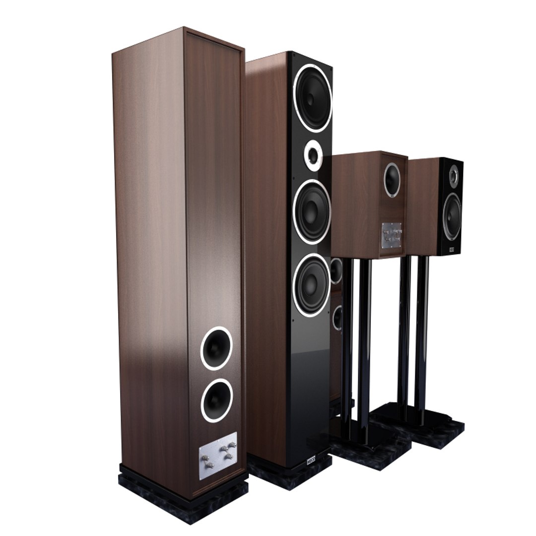 speakers heco metas set 3d model