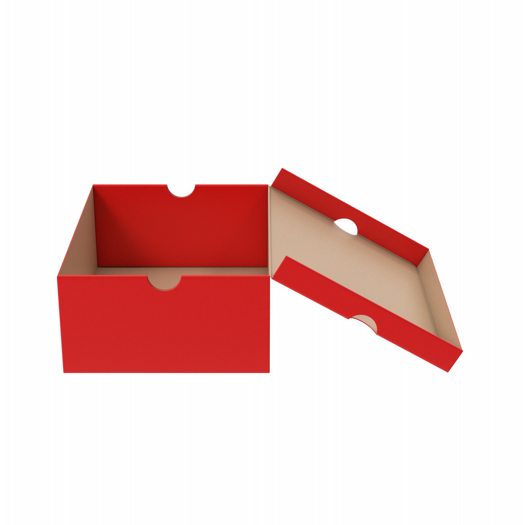 3D Red Open Shoe Box - TurboSquid 2168516
