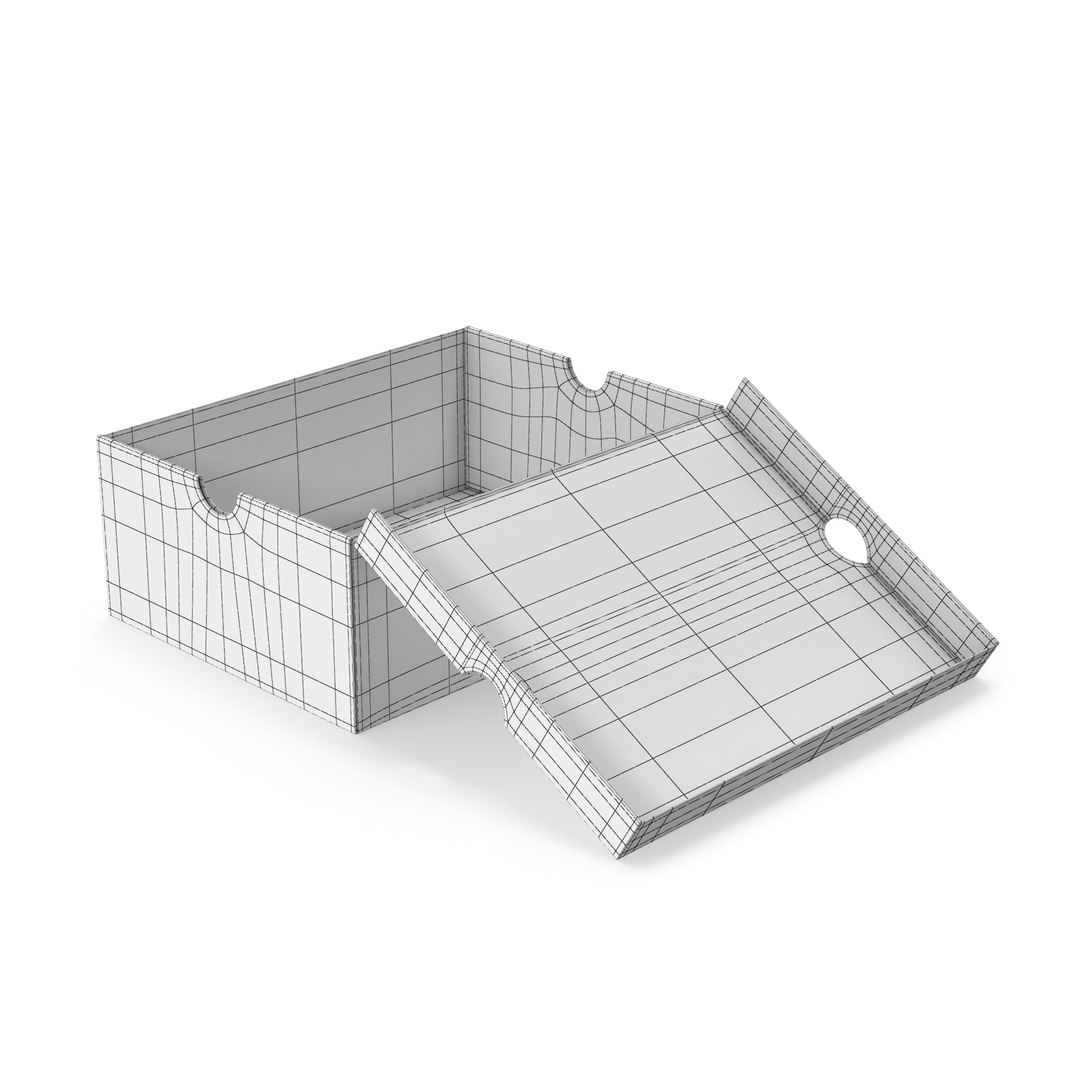 3D Red Open Shoe Box - TurboSquid 2168516