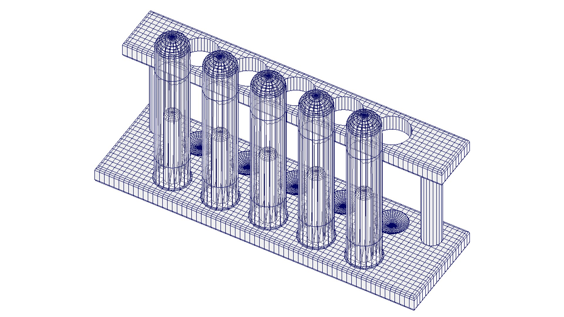 Test Tube Rack 3D Model - TurboSquid 1492692