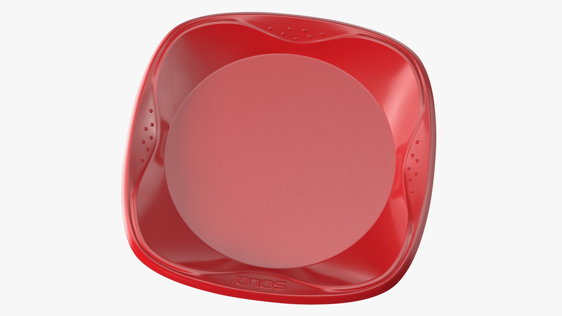 Solo Squared Plastic Plate Red 3D Model - TurboSquid 1942031